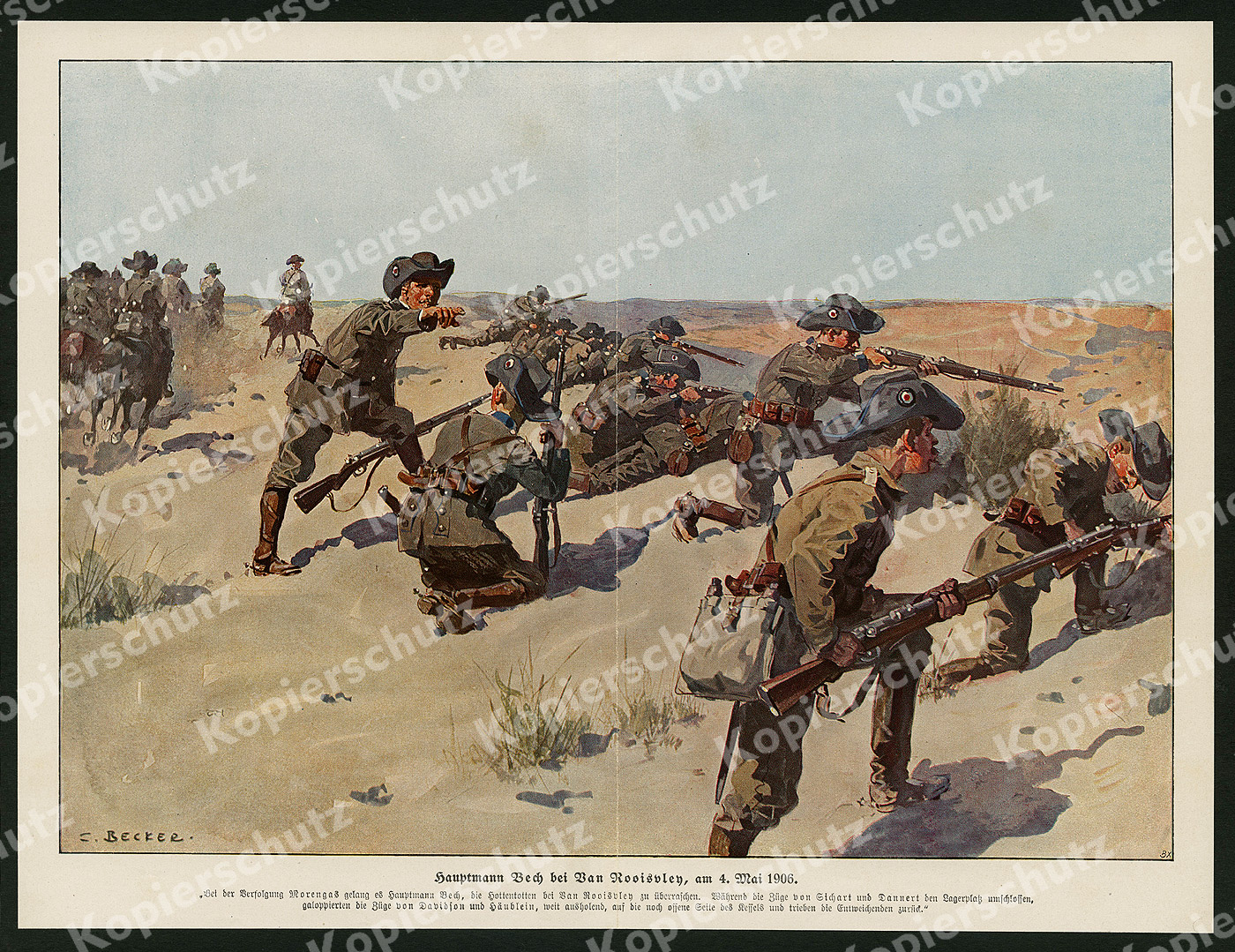 Carl Becker Schutztruppe DSWA Hptm Bech Morenga Gefecht Van Rooisvley ...